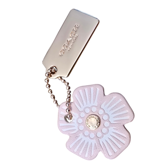 Coach | Accessories | Coach Tea Rose Flower Bag Charm Rose Gold Hangtag ...